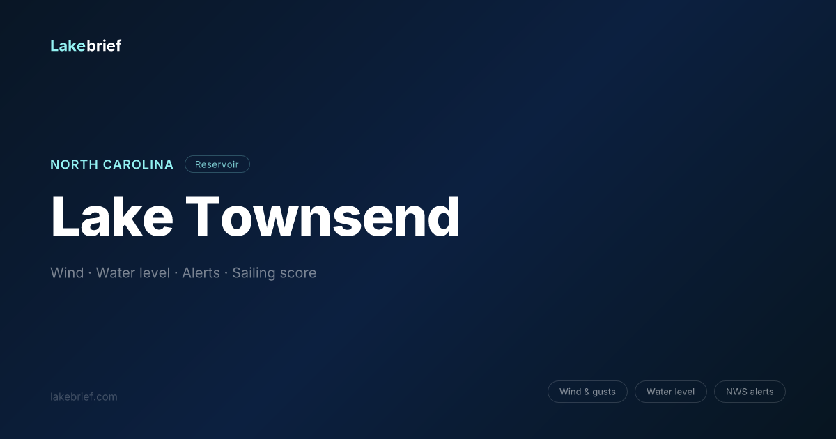 Lake Townsend water level & water temperature | Lakebrief